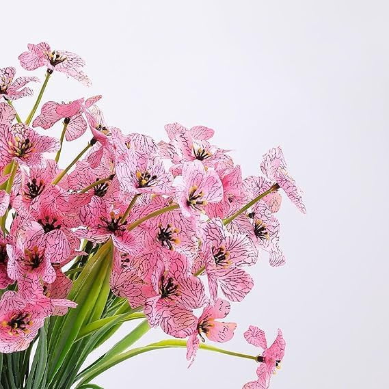 WE Artificial Flowers for Outdoor,No Fade Fake Plastic Flowers Faux ...