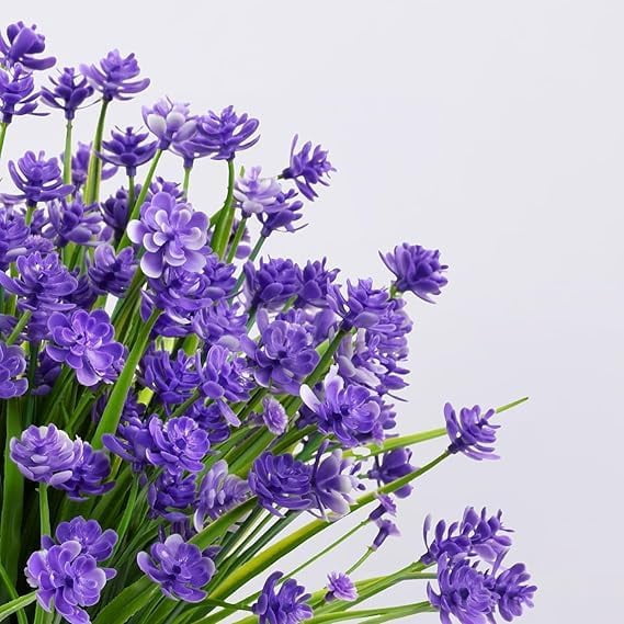 WE Artificial Flowers for Outdoor,No Fade Fake Plastic Flowers Faux ...