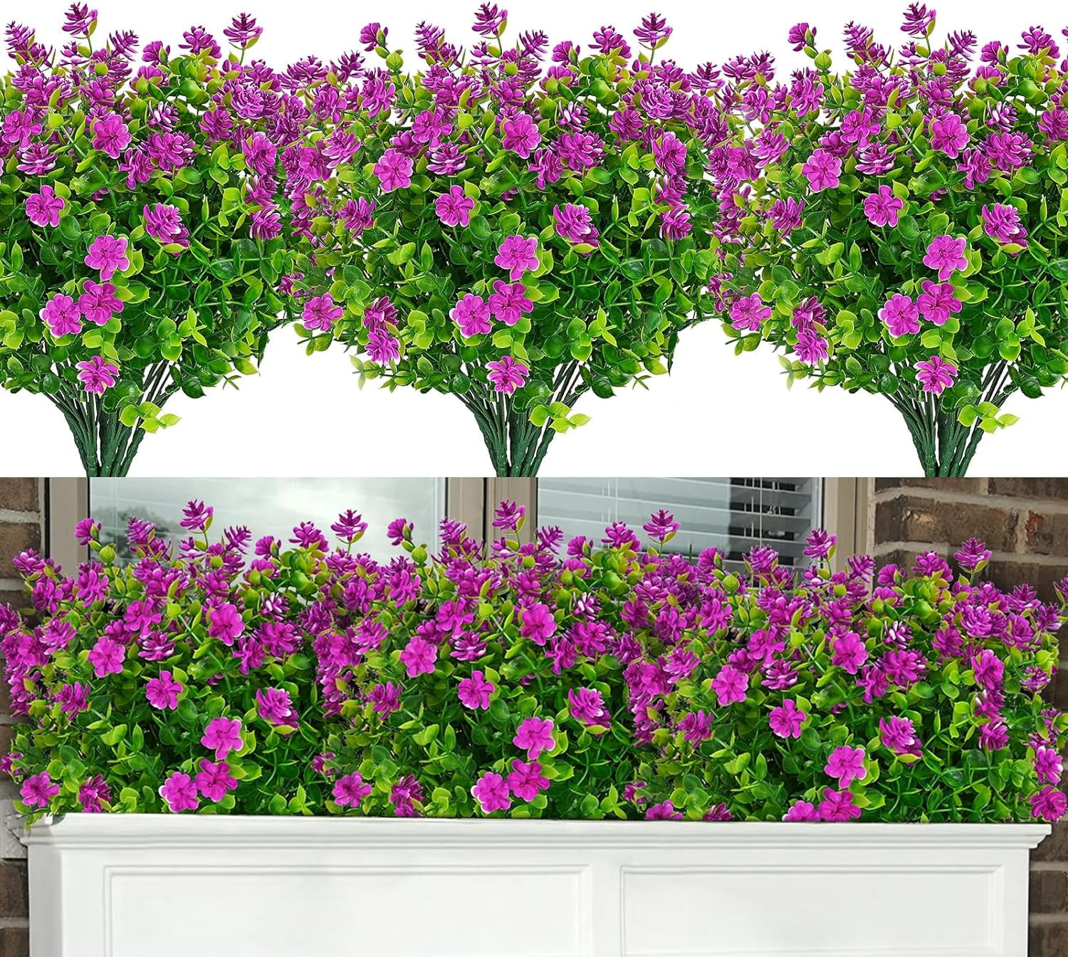 Artificial Flowers Outdoor UV Resistant, Boxwood Plants Shrubs Faux ...