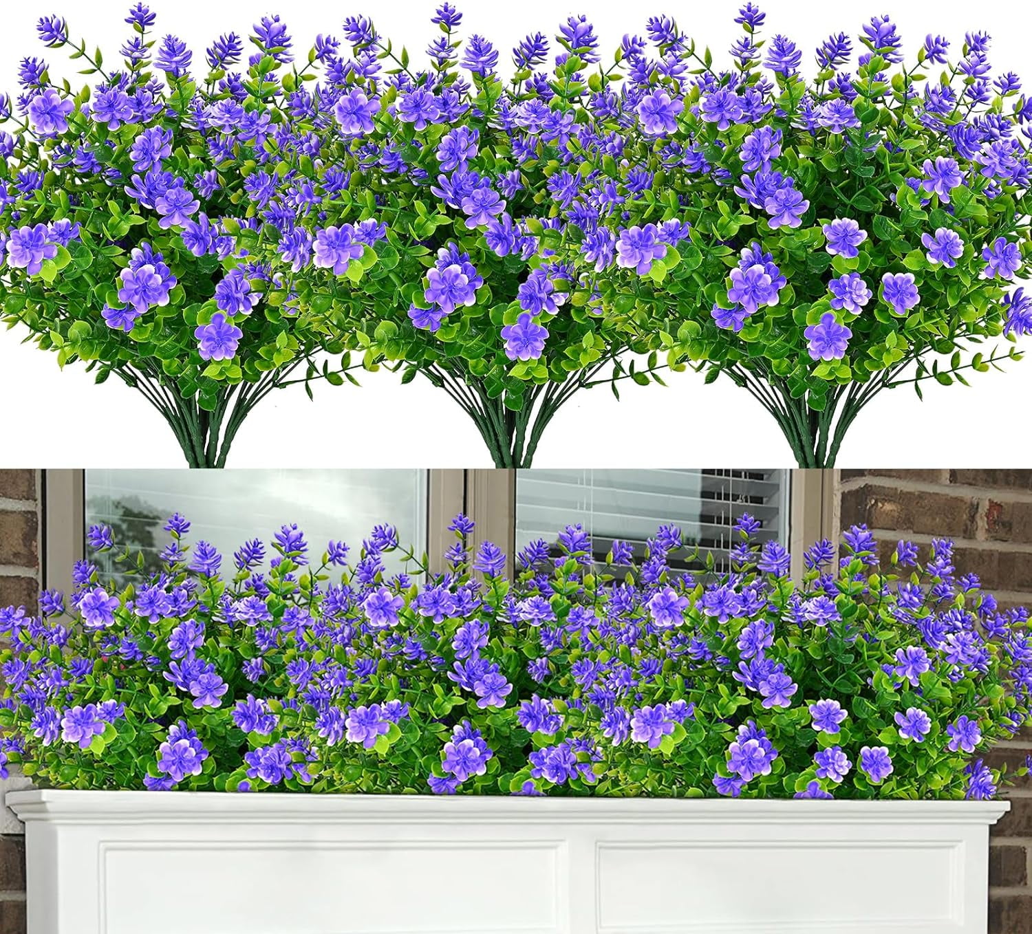Artificial Flowers Outdoor UV Resistant, Boxwood Plants Shrubs Faux ...
