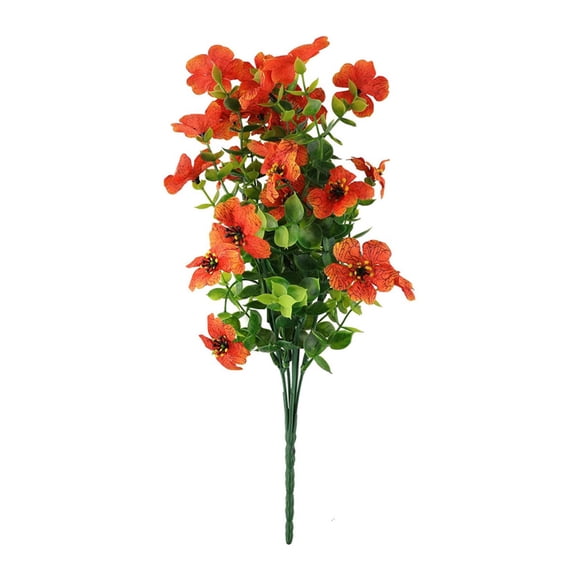 Artificial Flowers for Outdoor, UV Resistant Faux Flower Stems, Plastic ...