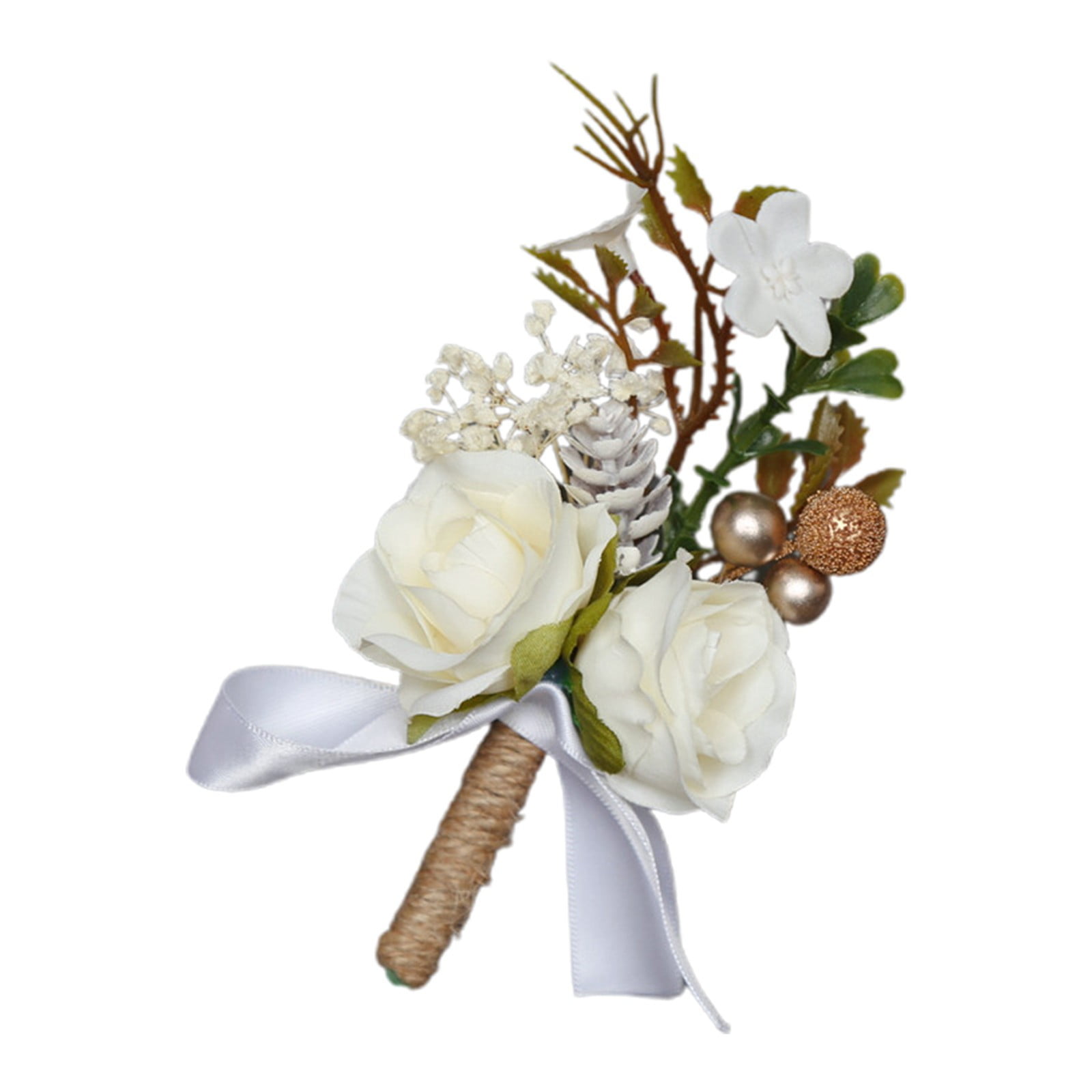 Artificial Flowers Outdoor, White Wrist Flower Set Artificial Hand ...