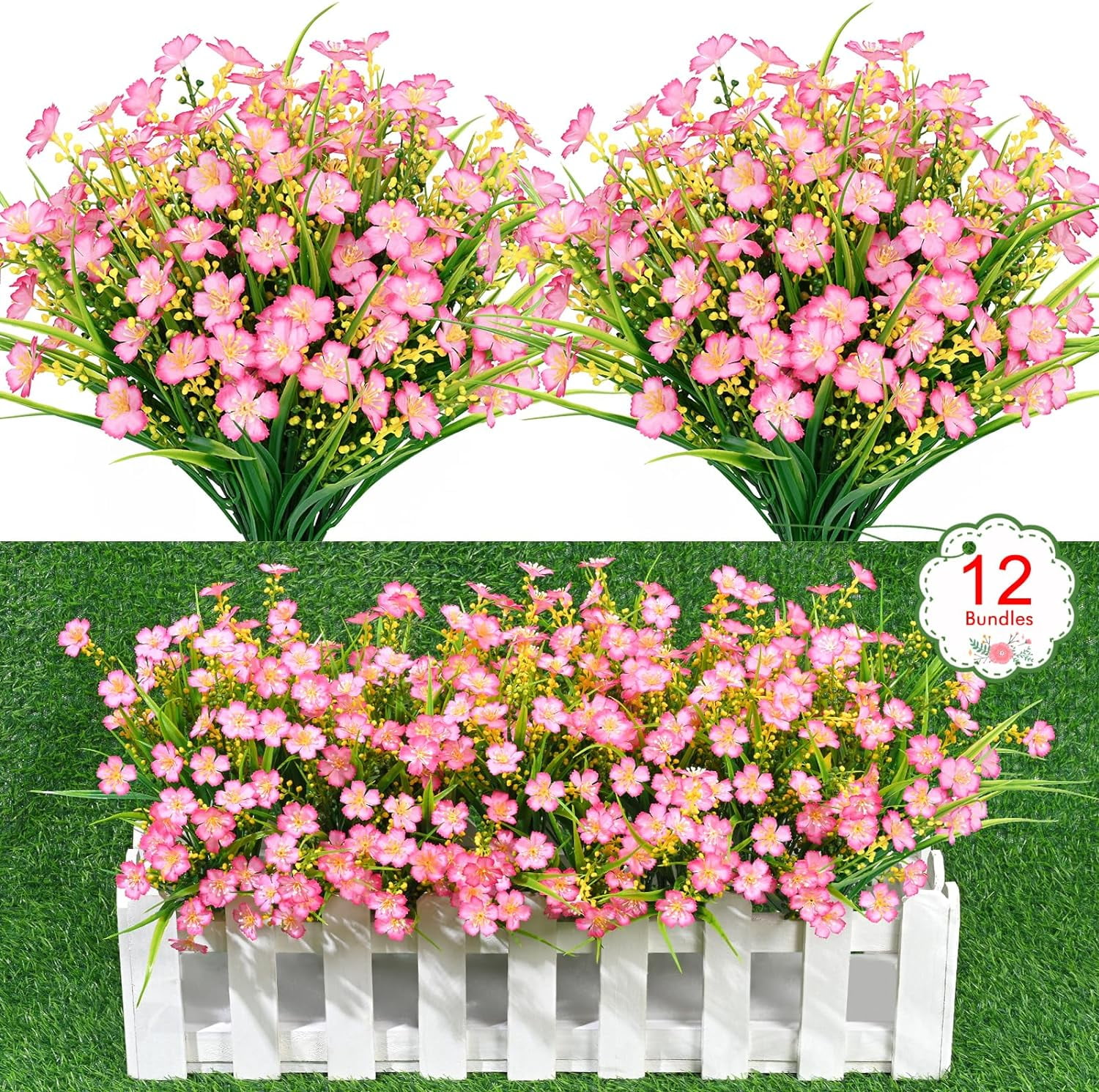 Artificial Flowers for Outdoors, 3Artificial Plants Outdoor, Fake ...