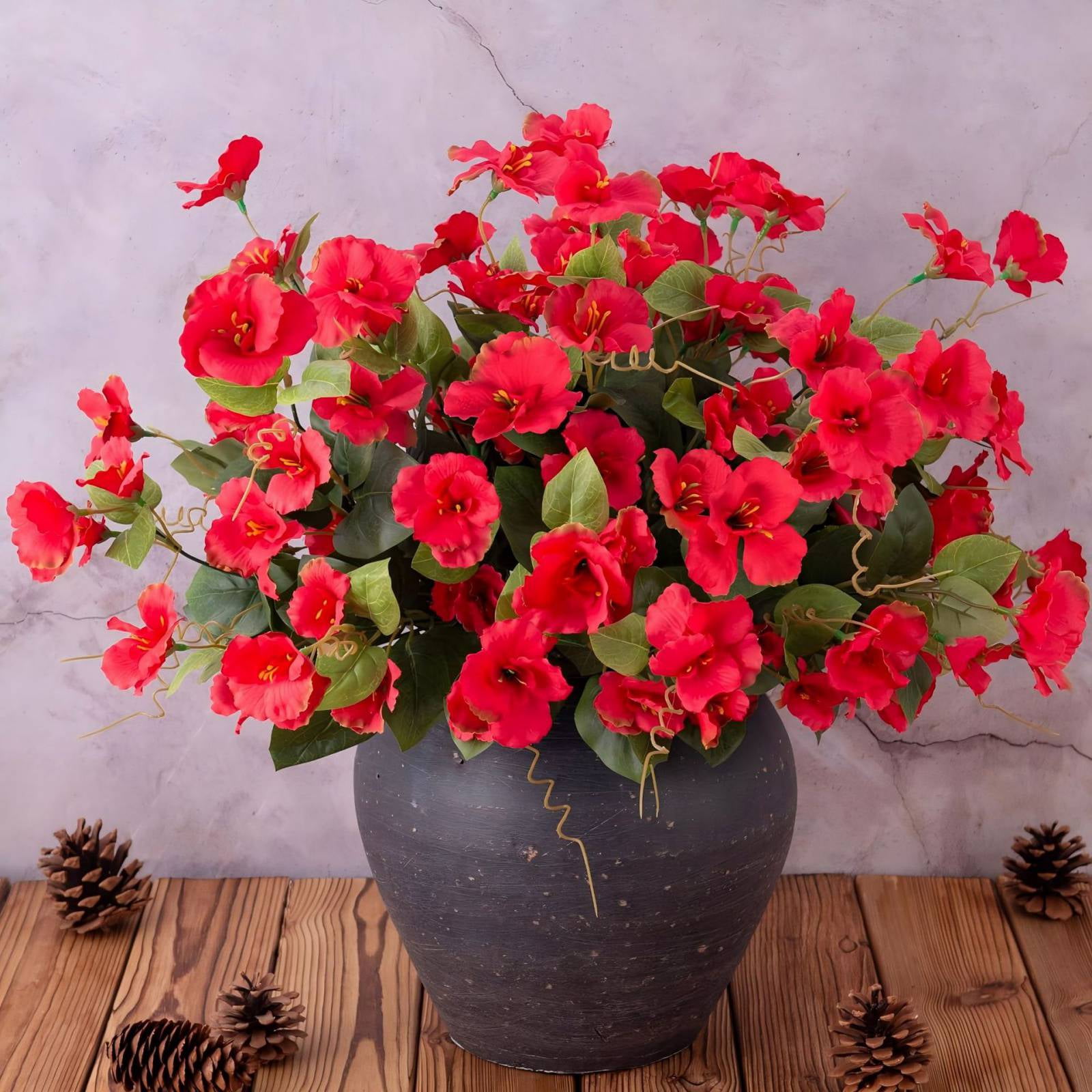 Artificial Flowers for Outdoors, 6 Bundles Fake Outdoor Hibiscus ...