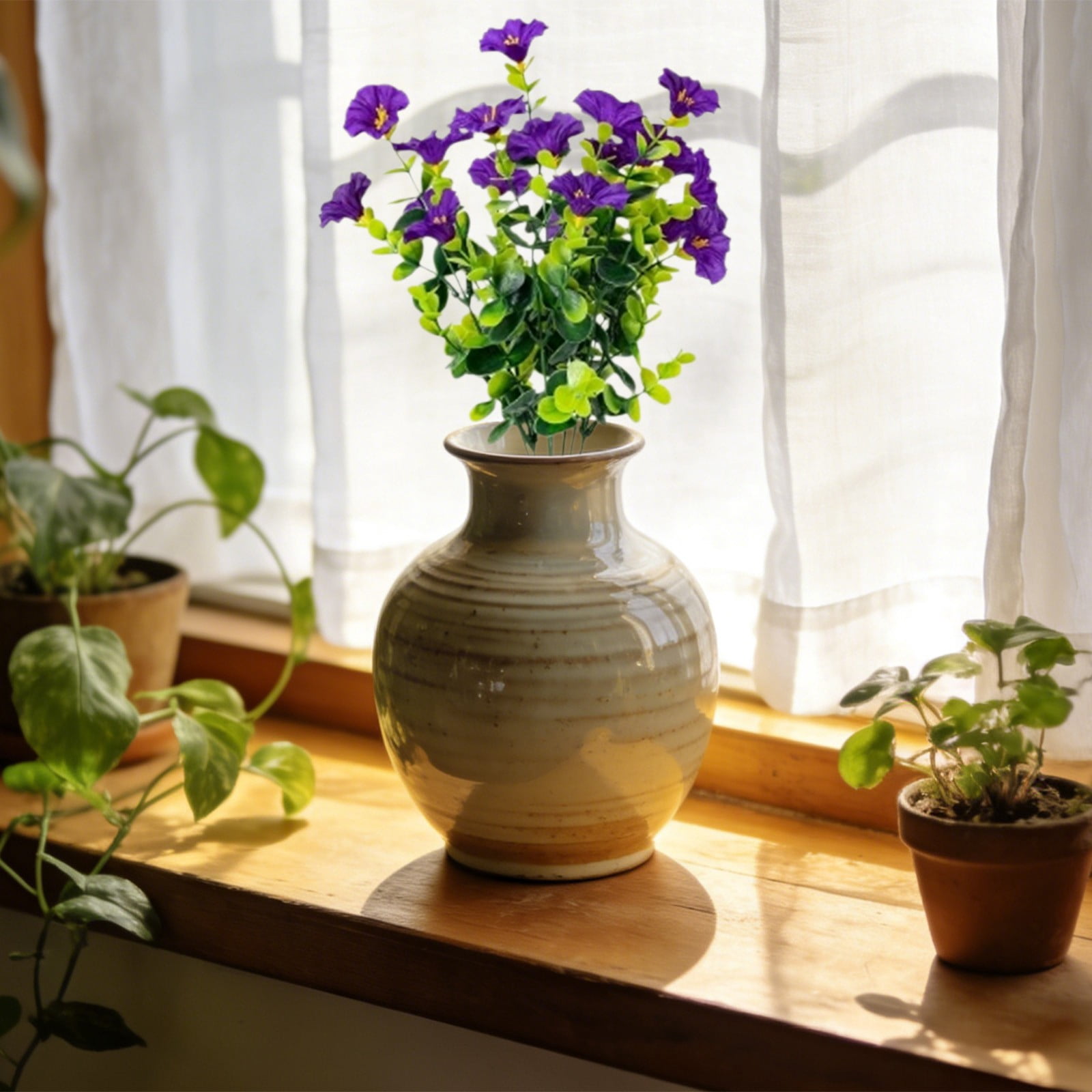 Artificial Flowers for Outdoors Decorations Realistic Fake Silk Flowers ...