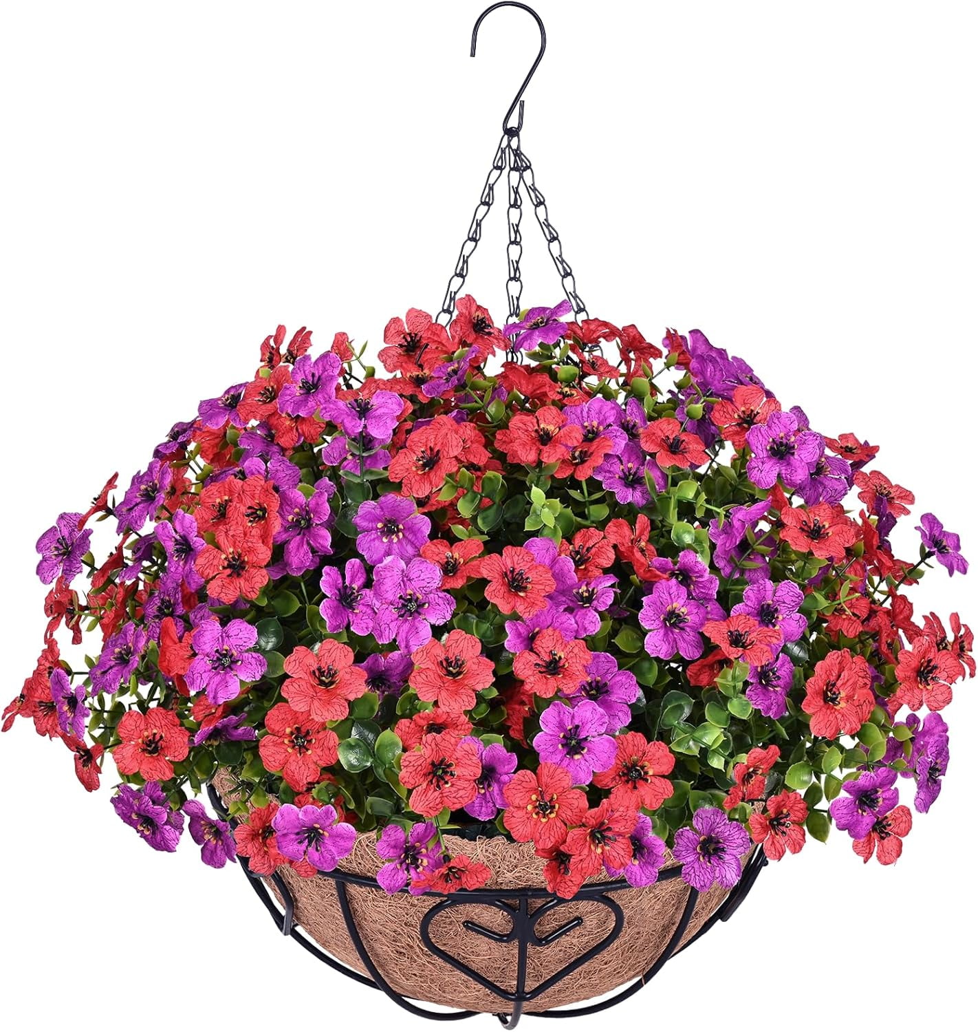 Artificial Flowers for Outdoors, Fake Hanging Plants Flowers with ...