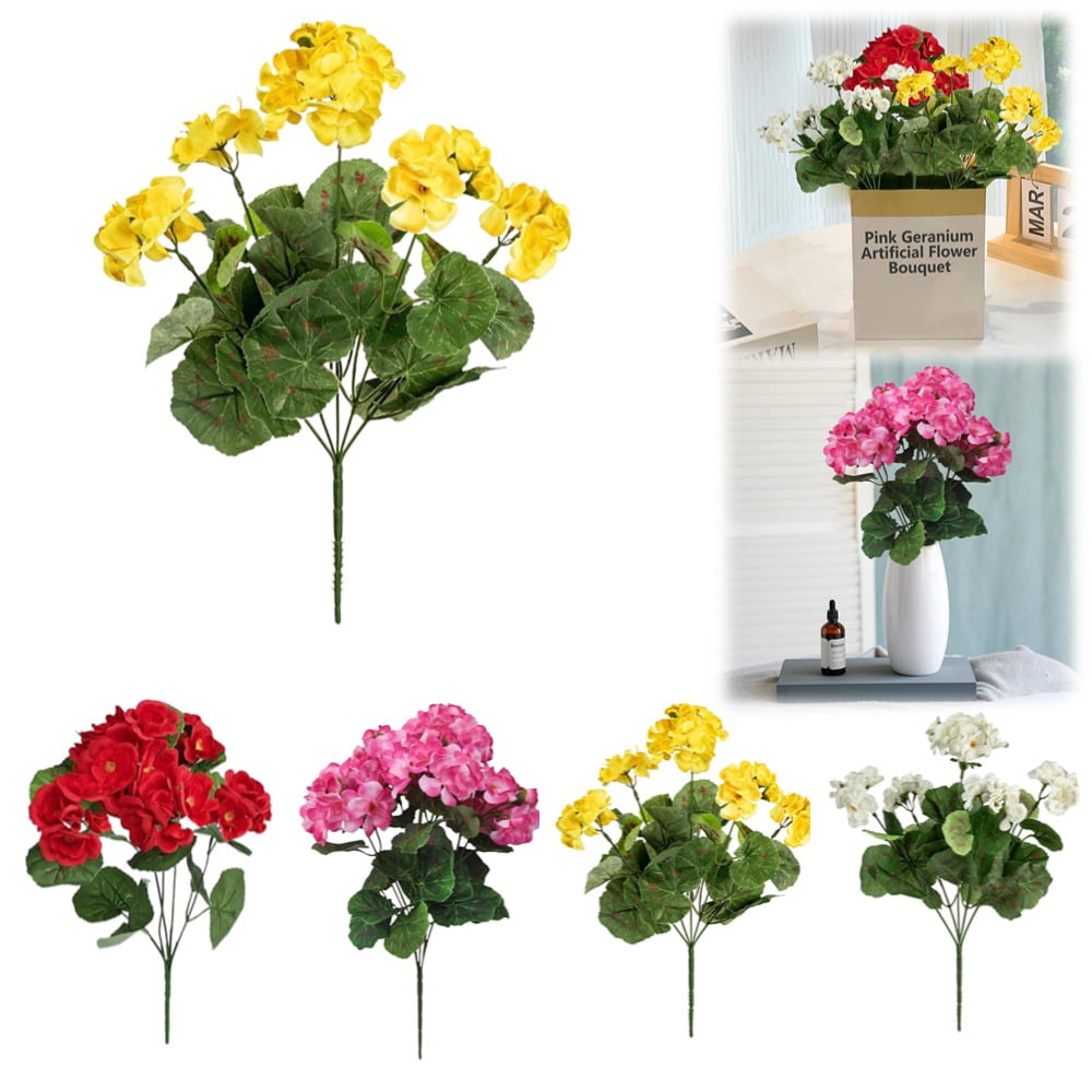 Artificial Flowers for Outdoors, Faux Geraniums Artificial Flowers ...