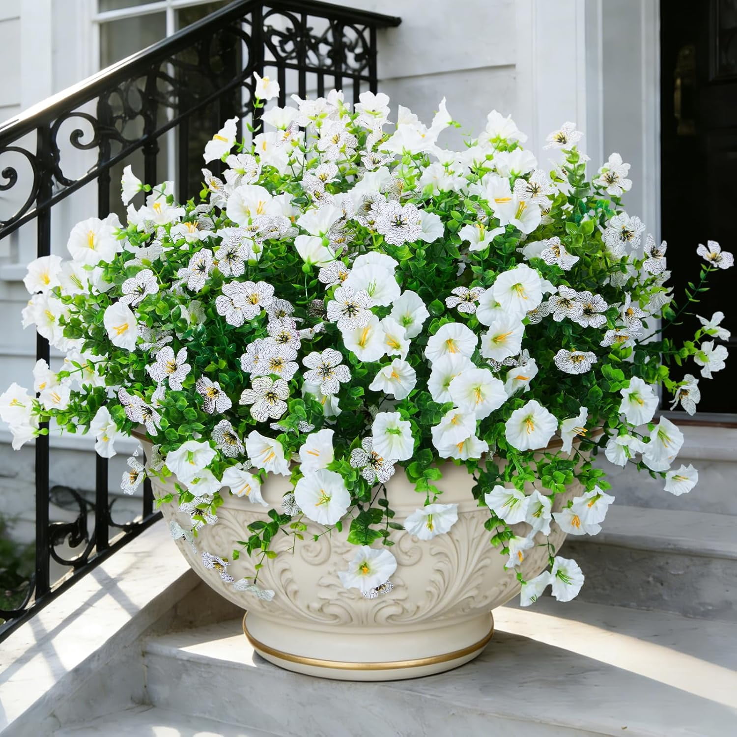 Artificial Flowers for Outdoors Faux Plants Outside Indoor,Realistic UV ...