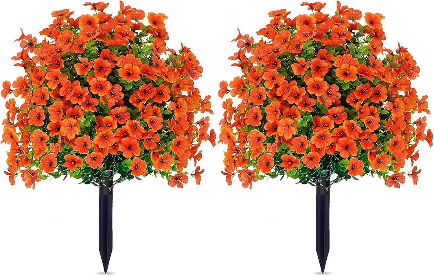 Artificial Flowers for Outdoors with Ground Stakes, Lifelike Artificial ...