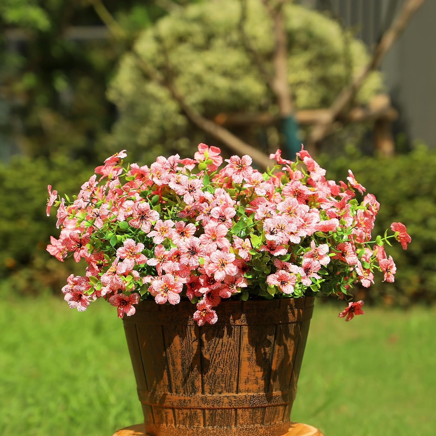 Artificial Flowers for Outdoors Plants Fake Plants Uv Resistant Faux ...