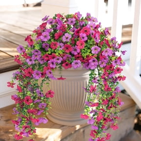 Scidweet Fake Geraniums Flowers, 6 Bundles 21'' Artificial Silk Flowers ...