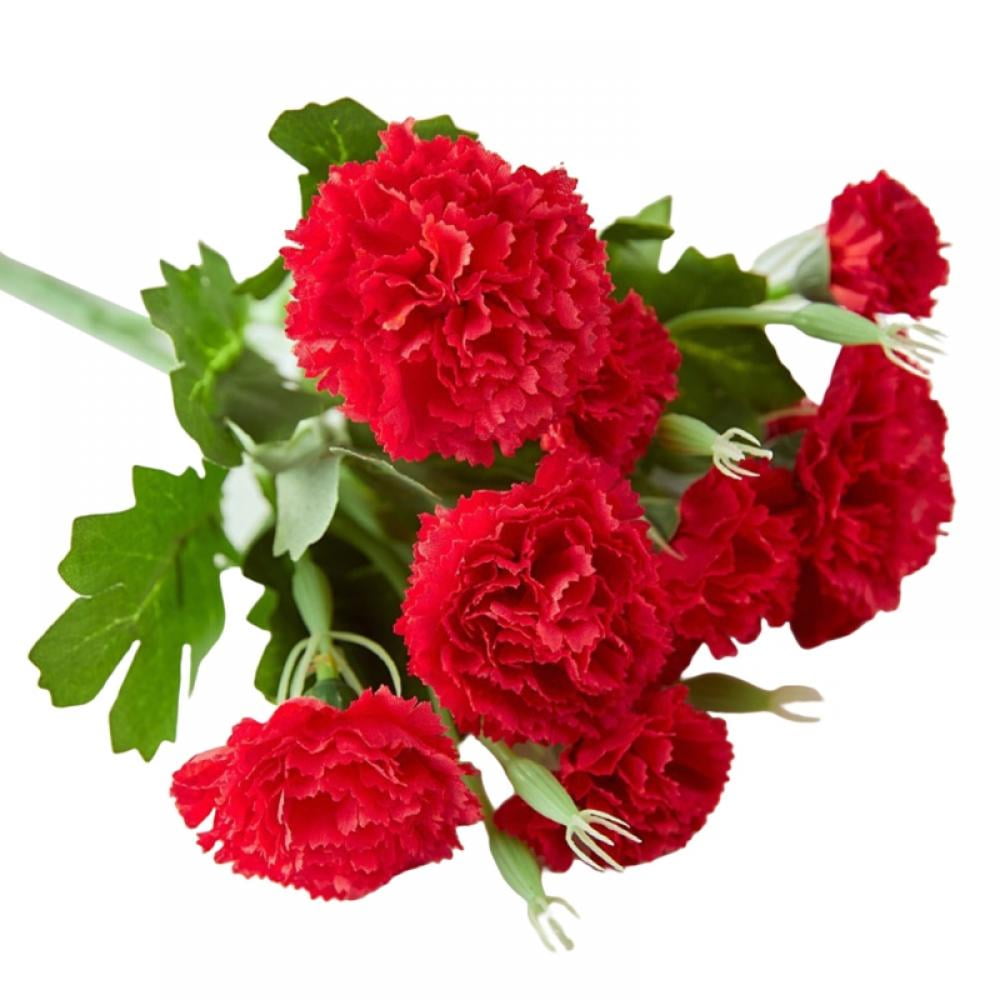 Artificial Flowers Plastic Carnation Flowers Fake Carnation Bouquet ...