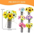 Artificial Flowers, Qyaukm Artificial Flower Bouquet for Diy, Home ...