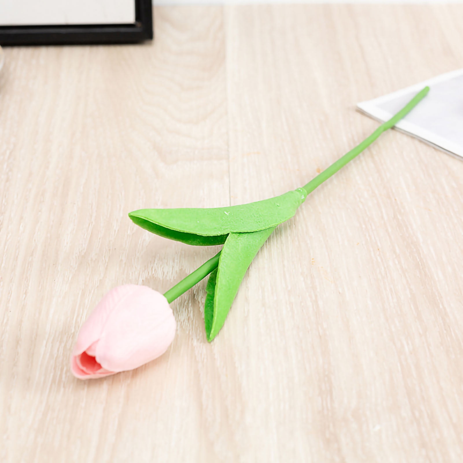 Artificial Flowers, Real Touch Mini PU Tulips Bouquet Artificial Plants ...