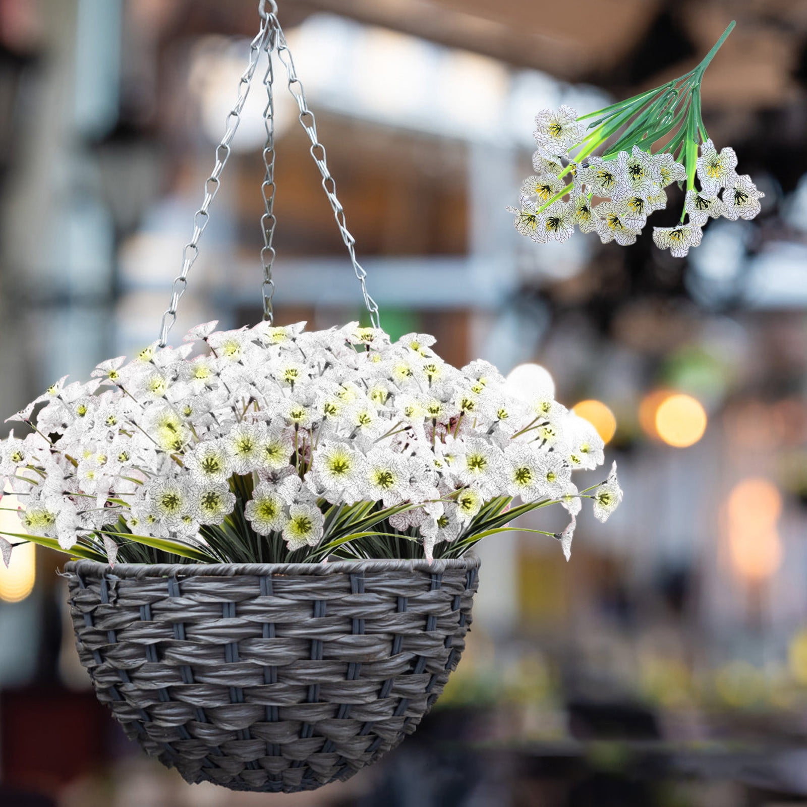 Artificial Flowers Red White Blue | Outdoor Waterproof Plastic Bouquet ...