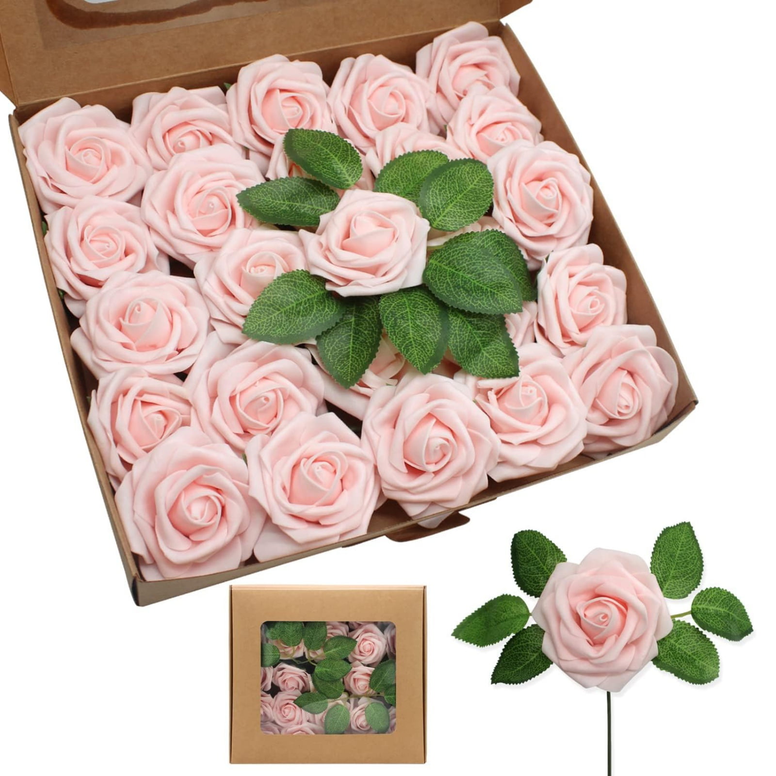 Artificial Flowers Roses 25pcs White Roses Wedding Bouquets Real ...