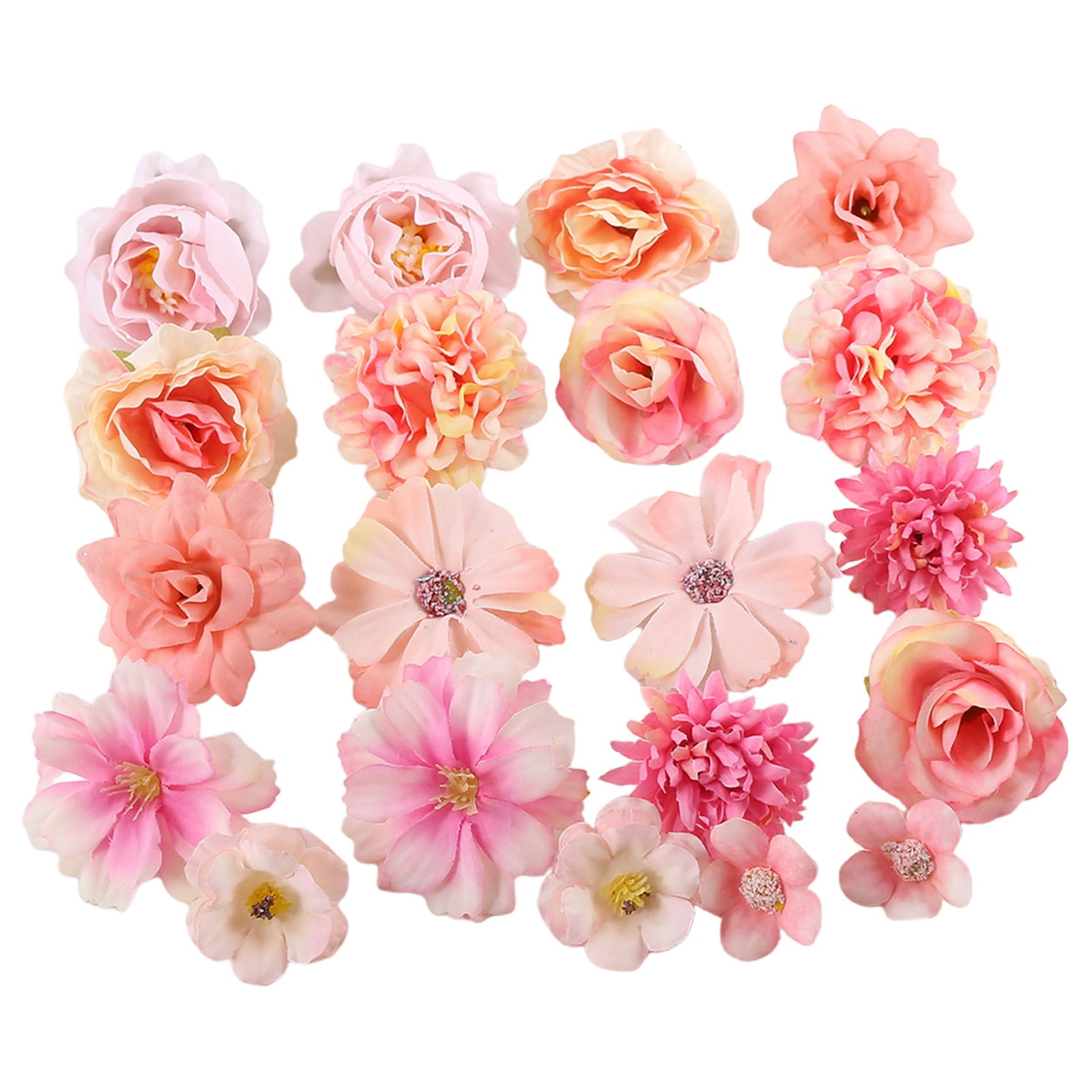 Artificial Flowers Roses Heads for Diy Crafts Home Wedding Decor, Small ...