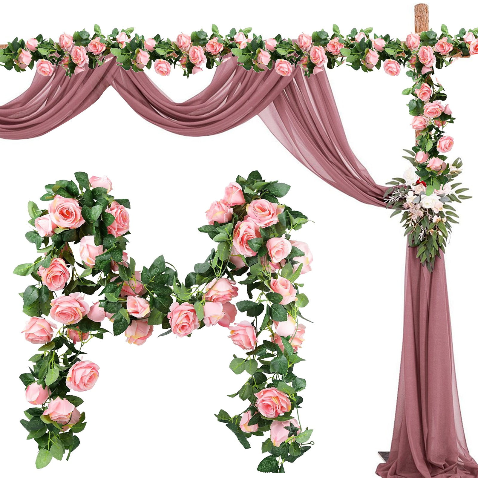 Artificial Flowers Roses, Rattan Silk FRlowers - Artificial Rose Vine ...