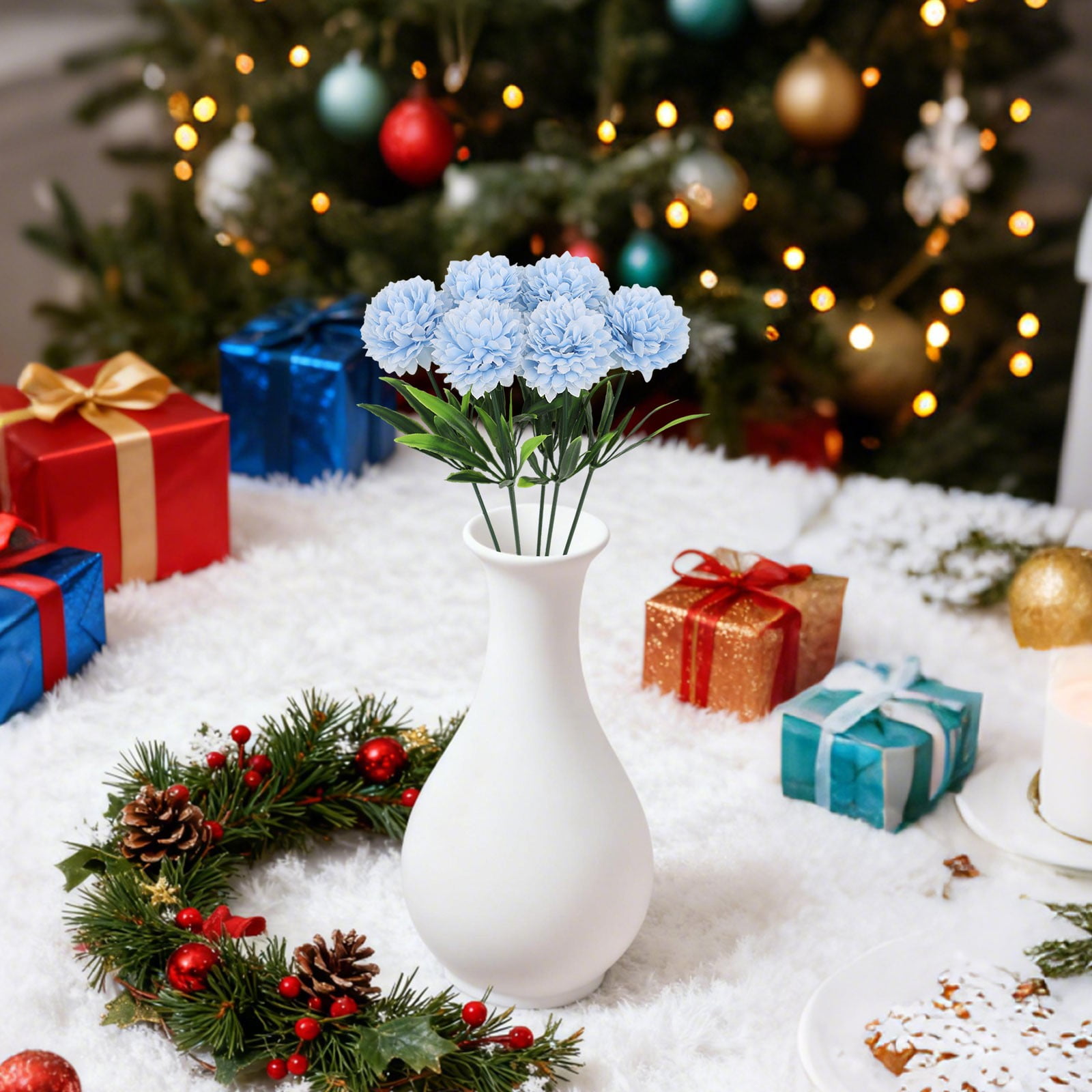 Artificial Flowers Set: Dandelion, Hyacinth, Chrysanthemum, Hydrangea ...