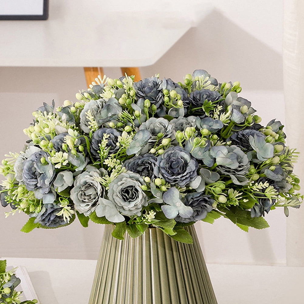 Artificial Flowers Silk Peonies, 1 Bunch Faux Peony Bouquet Florals ...