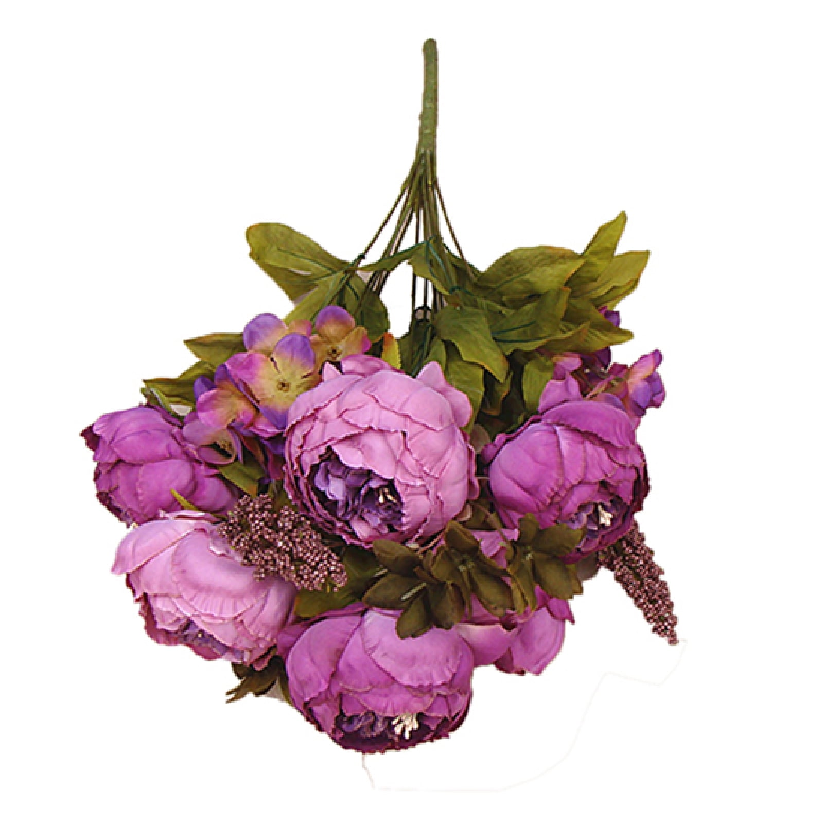 Artificial Flowers Silk Plastic Fake Peony Flower Vintage Peonies ...