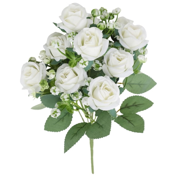 Artificial Flowers Silk Roses Fake Bridal Wedding Bouquet for Home ...