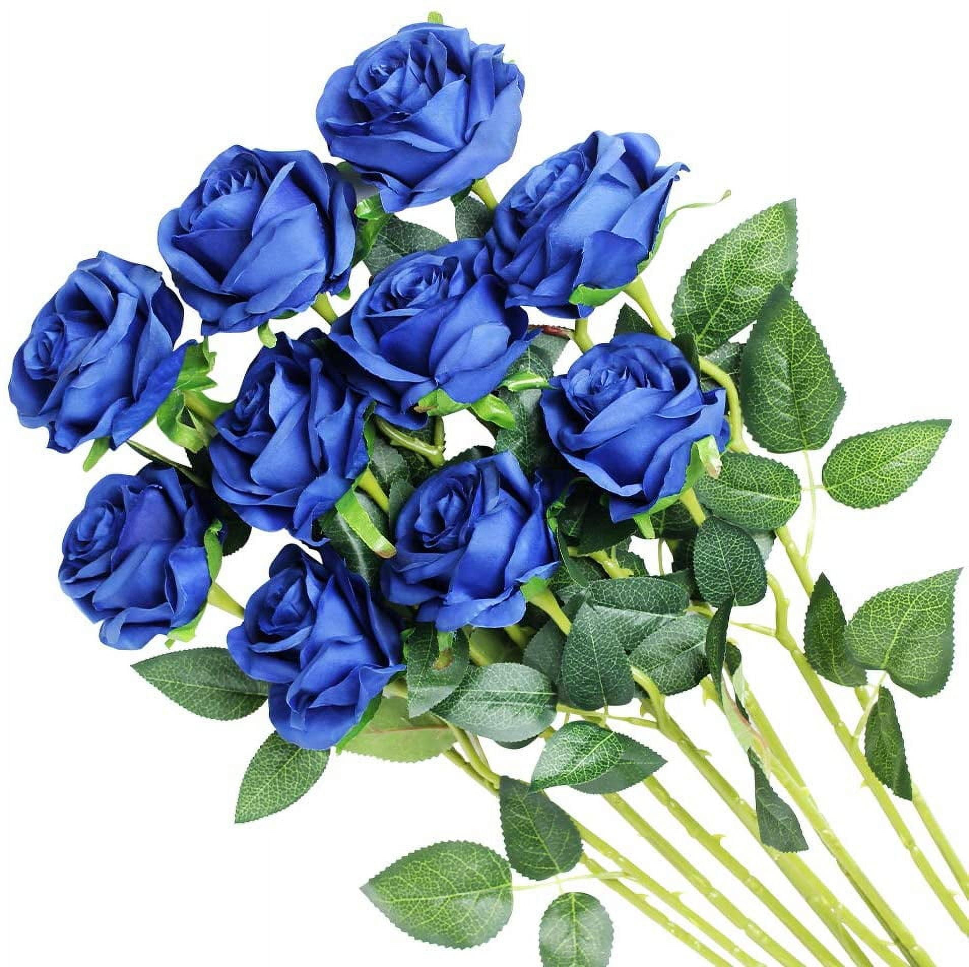 Artificial Flowers Silk Roses Real Touch Bridal Wedding Bouquet for ...