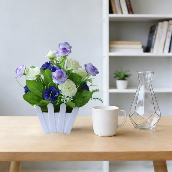 Artificial Flowers Small Potted Plants, Rvkxad Simulated Green Plants ...