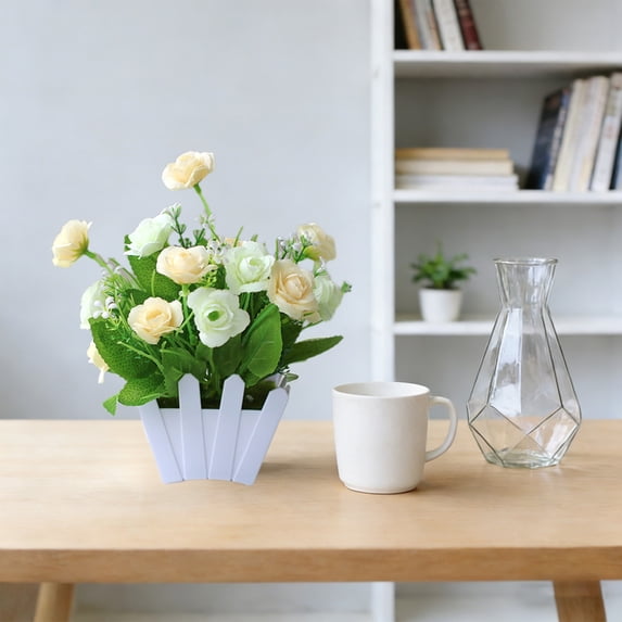 Artificial Flowers Small Potted Plants, Rvkxad Simulated Green Plants ...