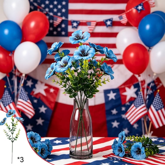 Artificial Flowers Three-Color Lily Silk Plastic Material Lifelike ...