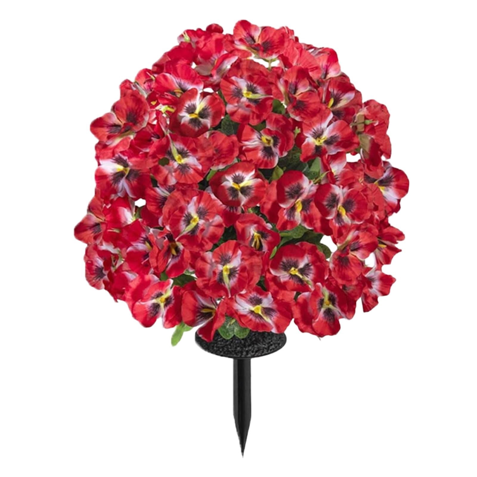 Artificial Flowers Topiary Balls with Ground Spikes,Uv Resistant Faux ...