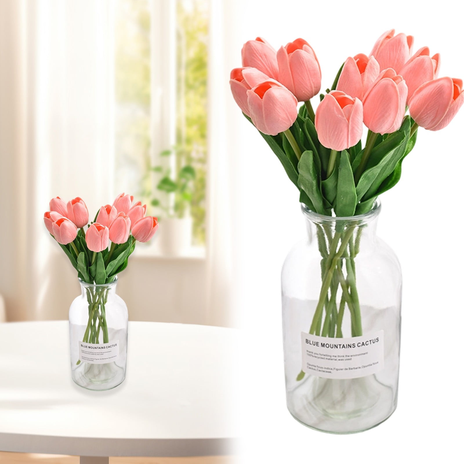 Artificial Flowers,Valentine's Day Artificial Flowers Real PU Flowers ...