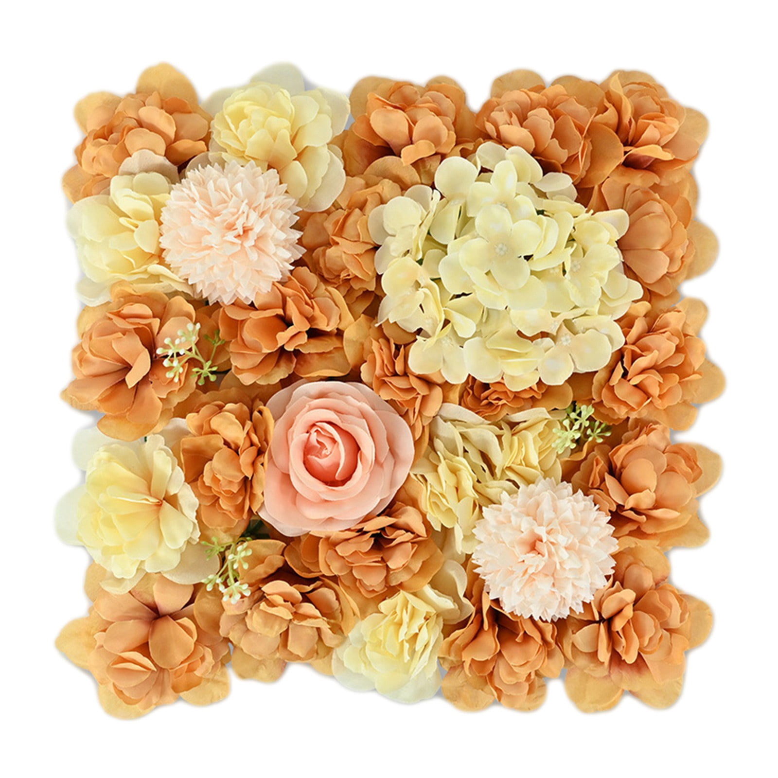 Artificial Flowers Wall Background 3D Flower Wall Panels Wedding Decor ...