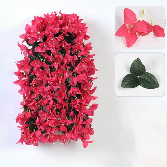 Artificial Flowers Wall Hanging, Bougainvillea Vine Decor with 156 ...