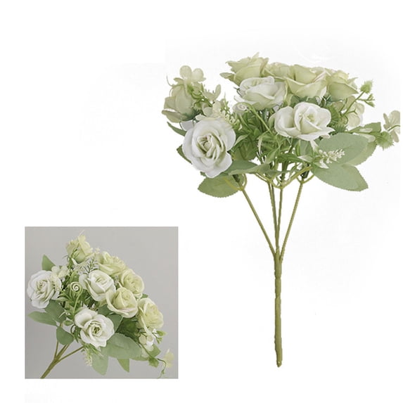 Artificial Flowers Wedding Decor Outdoor & Home Floral Single 5 Branch ...