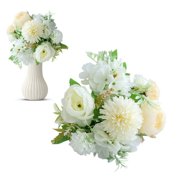 Artificial Flowers,White Flowers Mix Fake Flowers Valentines Day ...