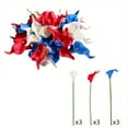 Artificial Flowers for Decoration Independence Day Bouquet 9 Pcs ...
