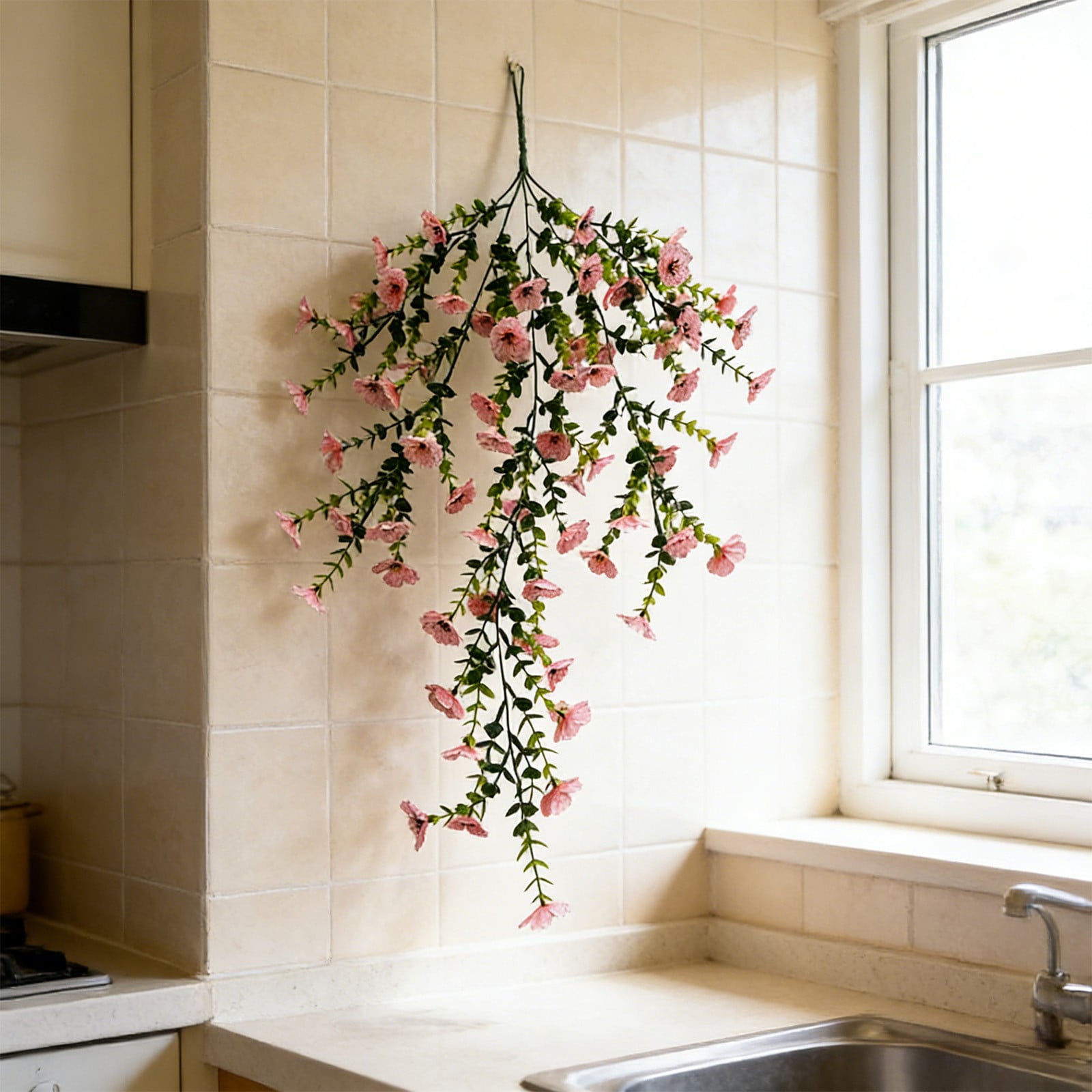 Artificial Flowers for Wall Mounting | 30.3 Inch Long Fake Flower ...