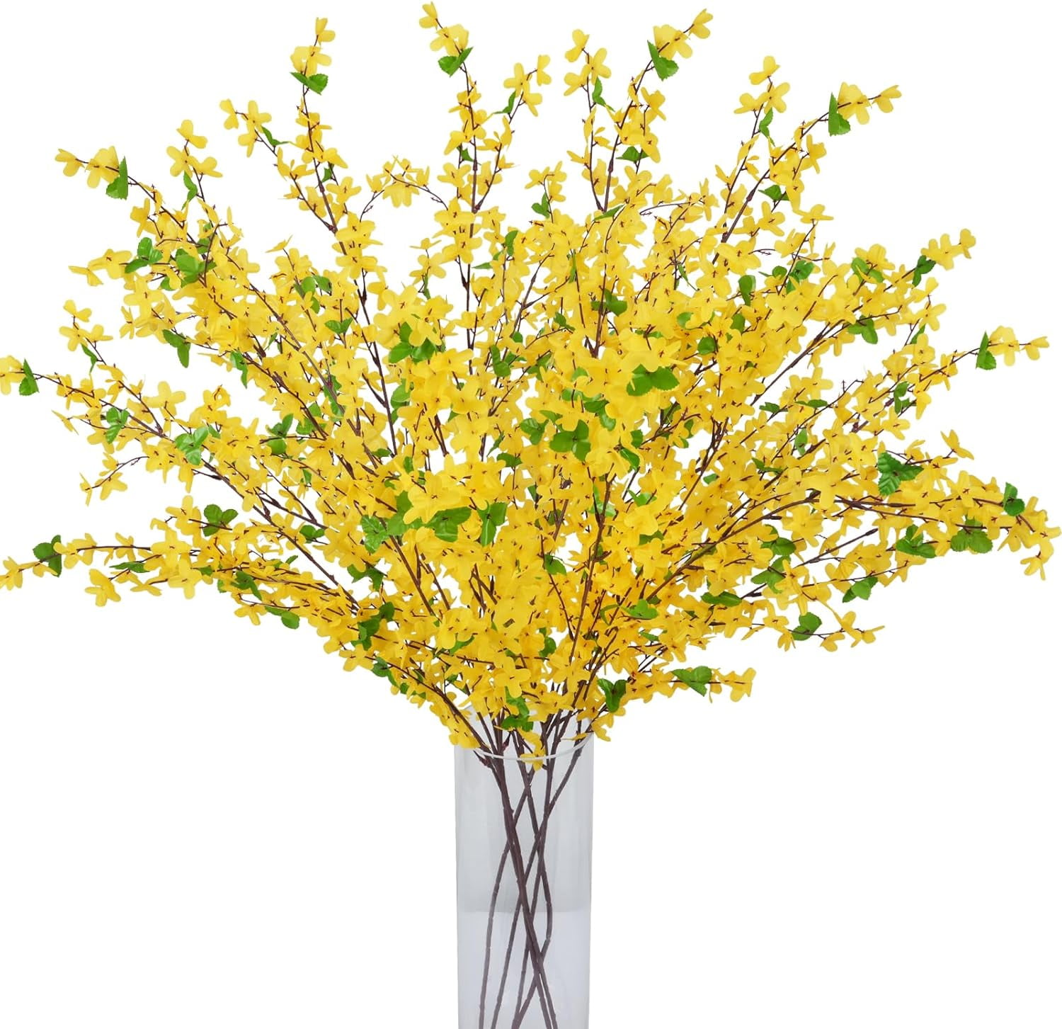 Artificial Forsythia Branches Yellow Flowers Faux Silk Forsythia Long ...