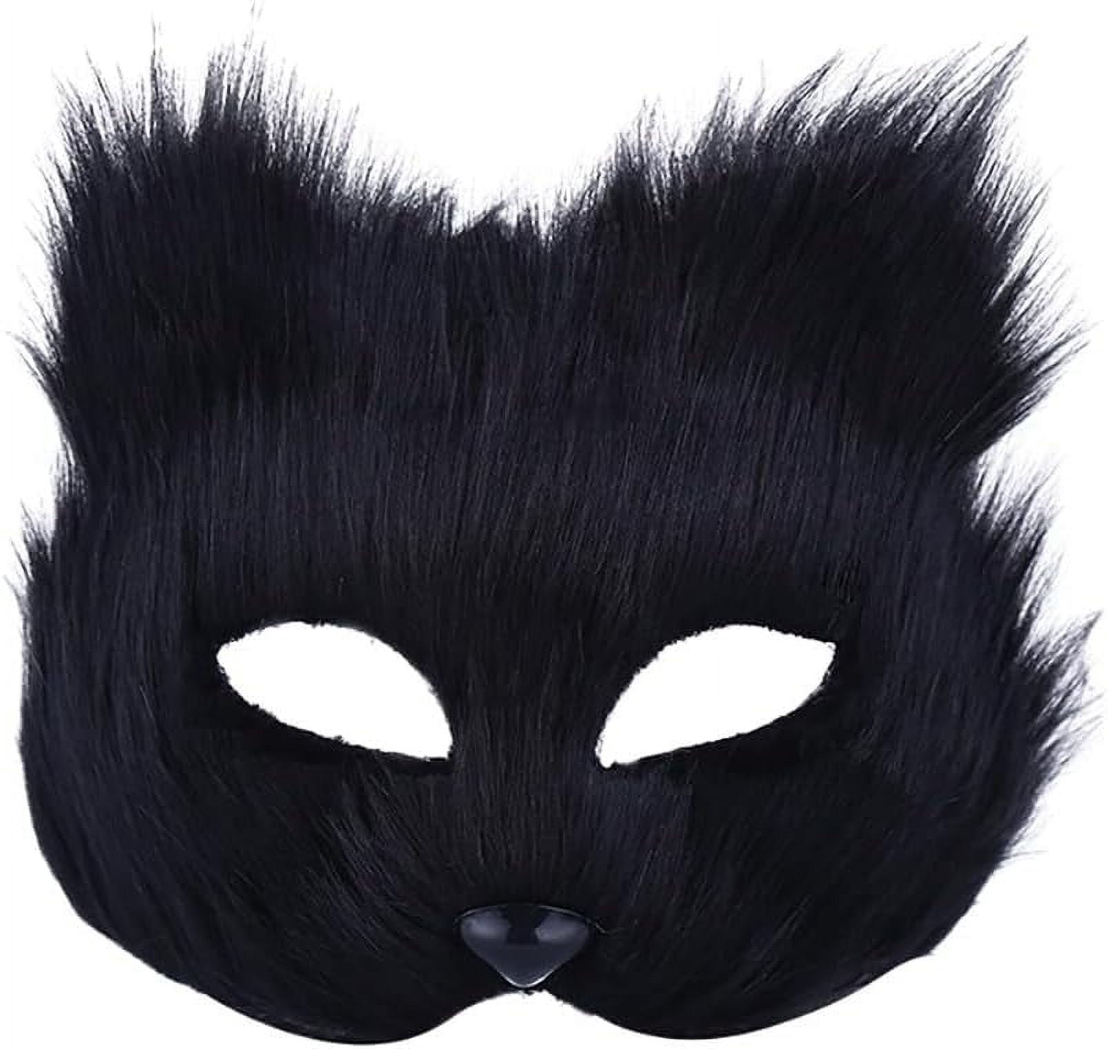 Artificial Fox Face Cover Mask Halloween Fox Mask Cosplay Costume Half ...