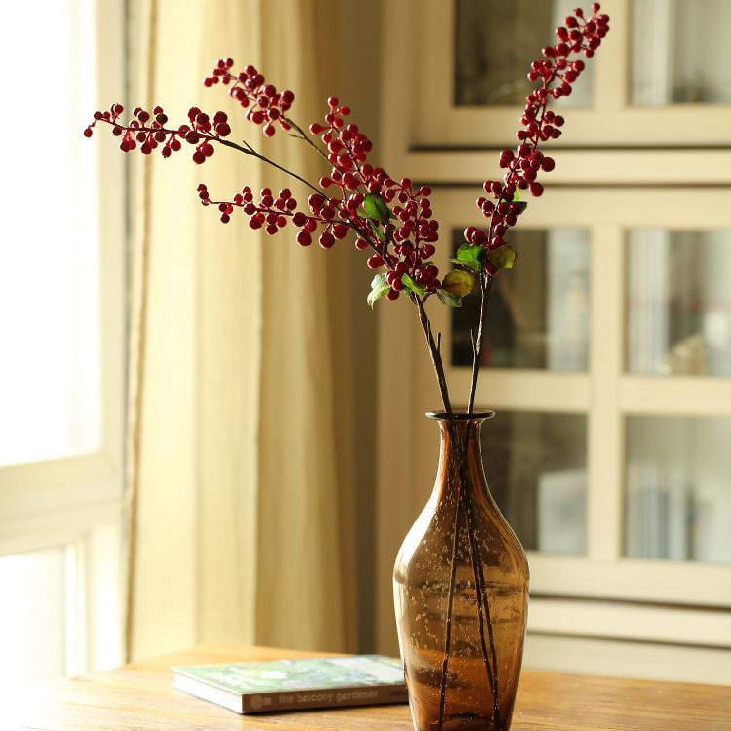 Artificial Fruit Berry Stems in Various Colors 31" Tall Silk Plant ...
