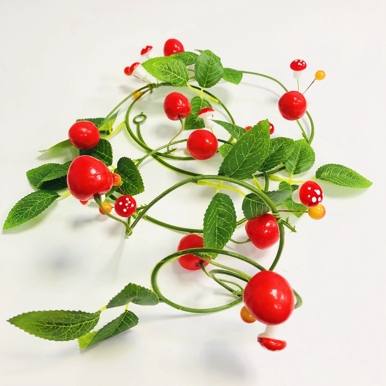 Artificial Fruit Cherry Vines,Mushroom Berries Hanging Plant Vine,Fake ...