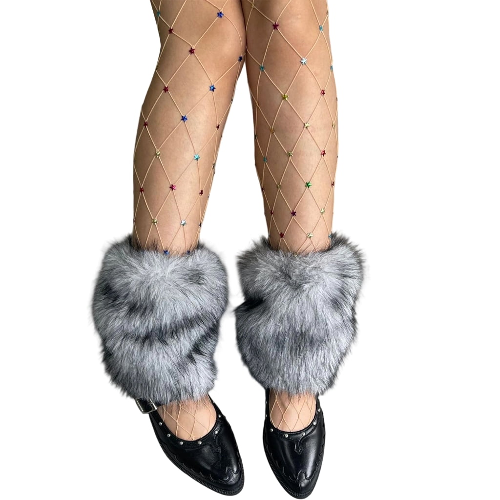 Artificial Furs Foot Sleeves Comfortable Thermal Leg Warmers Winter ...