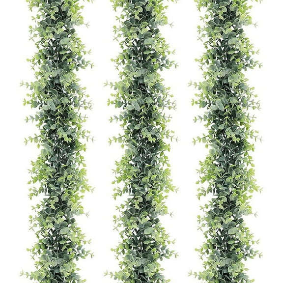 5.5ft Seeded Eucalyptus Garland, Artificial Vines Faux Eucalyptus ...