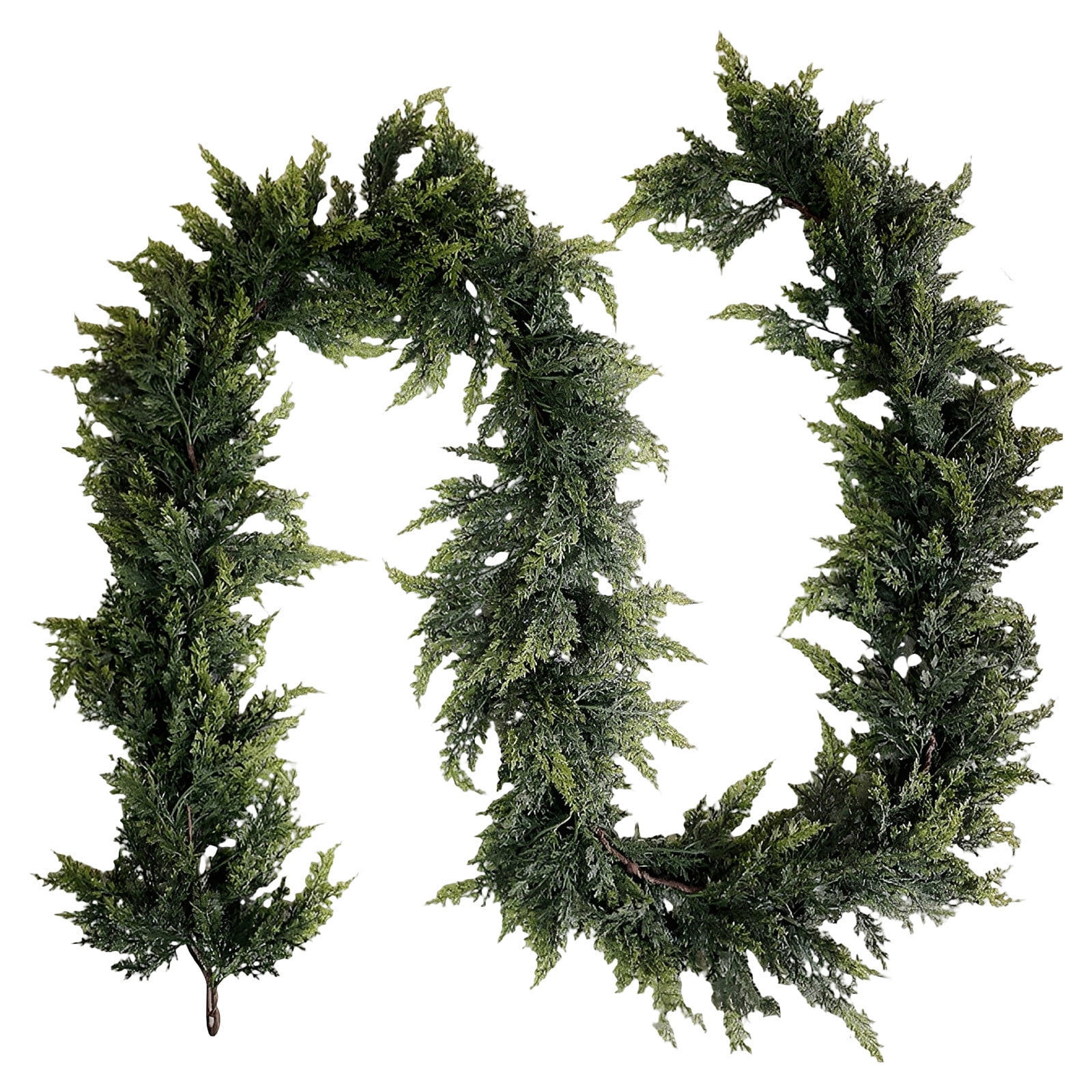 Artificial Garland with Realistic Pine and Red Berries, Evergreen ...