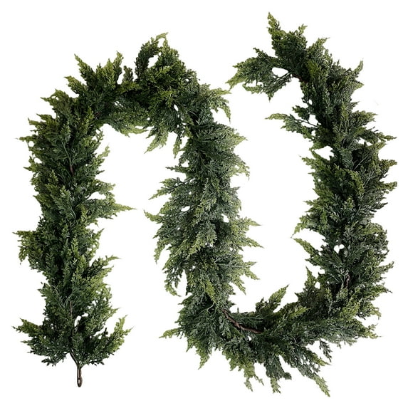 Artificial Garland with Realistic Pine and Red Berries, Evergreen ...