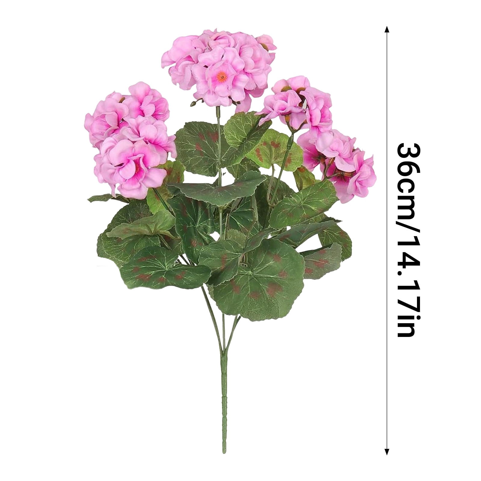 Artificial Geranium Flower Bouquet, Pink Faux Crabapple Blooms for ...
