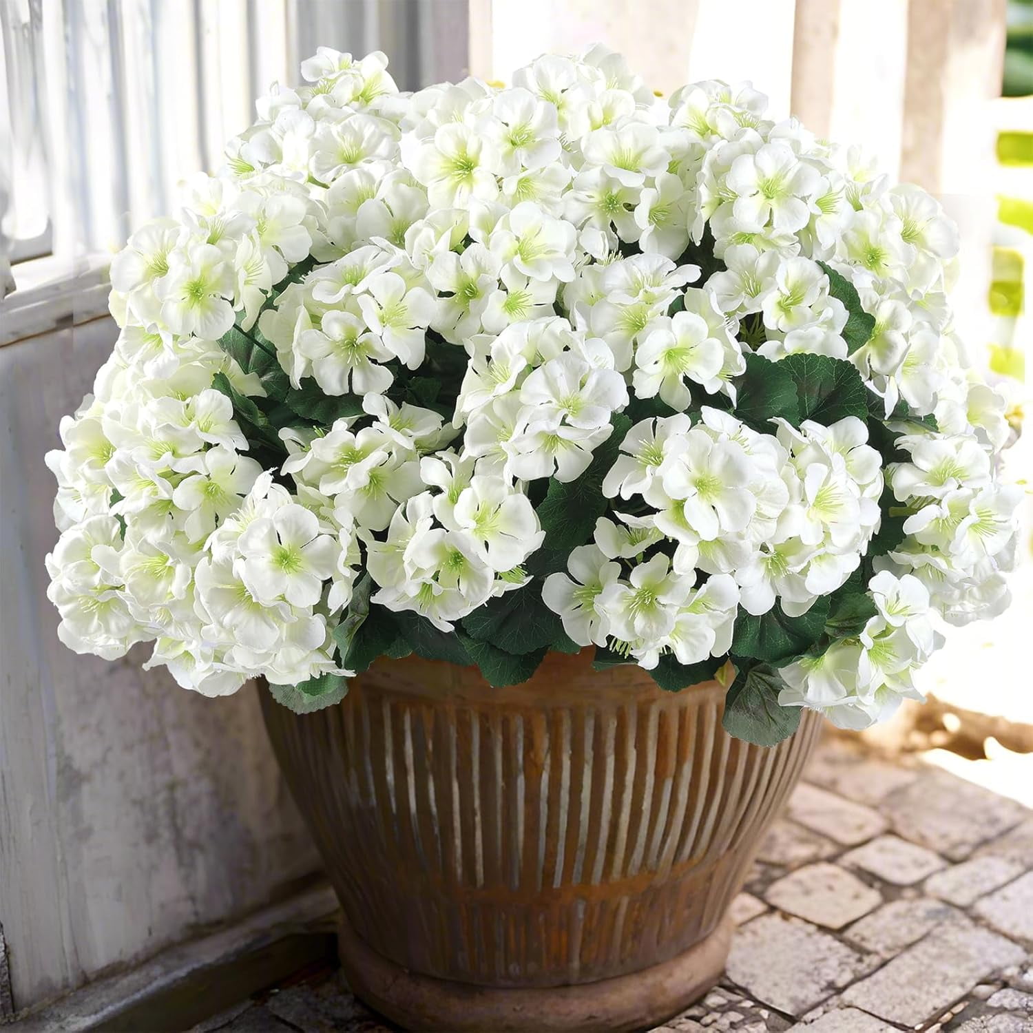 Artificial Geranium Flowers for Outdoors Silk Geranium Flowers Outdoor ...