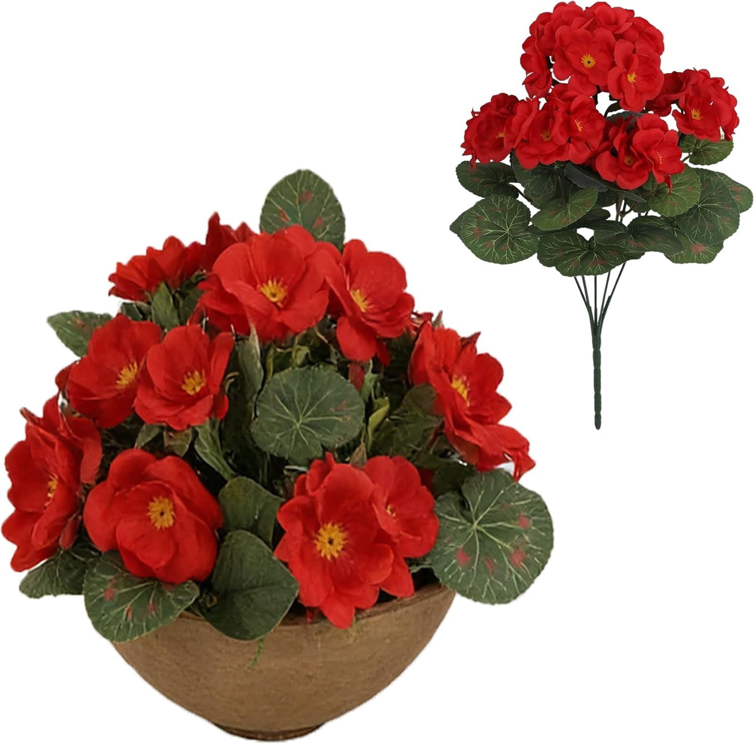 Artificial Geranium Flowers for Outdoors Uv Resistant Garden Plants ...