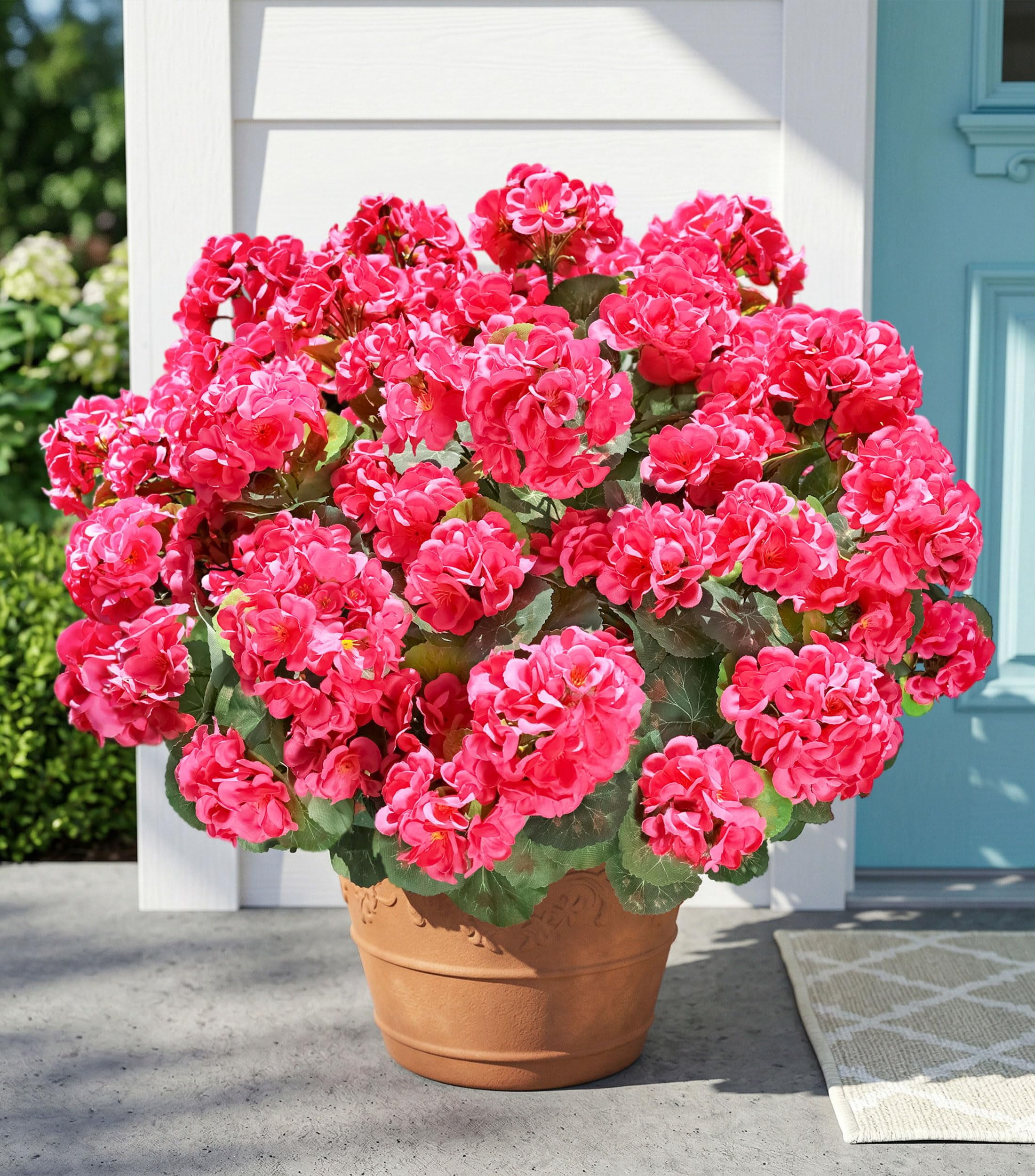 Artificial Geraniums Hot Pink 6 Pack Outdoor Indoor Decor - Walmart.com